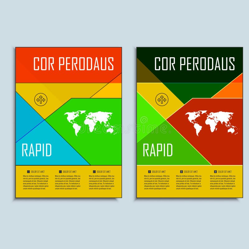 Annual Report Brochure Flyer Design Template Vector, Map Design, Cover ...