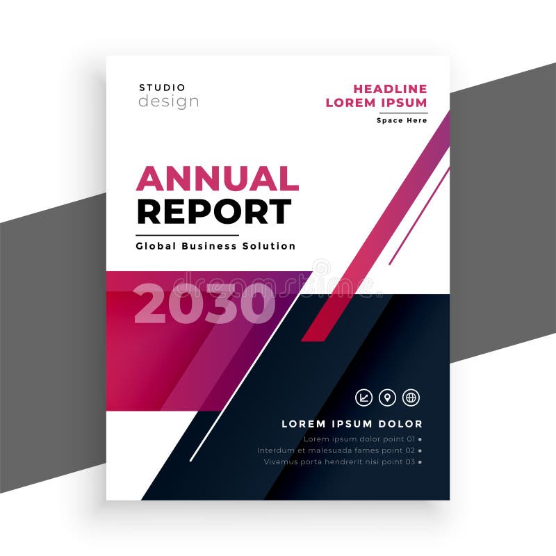Annual Report Business Brochure Template Modern Design Vector Stock ...