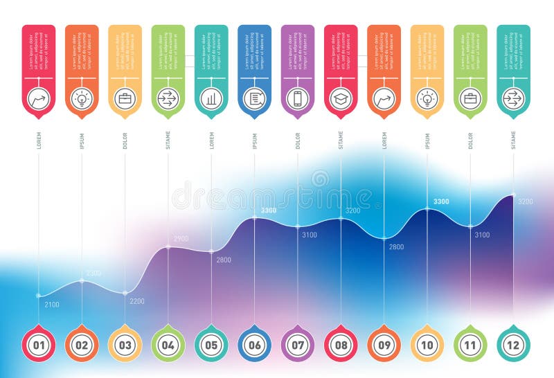 Annual Report. Business Chart Graph of Increase Stock Vector ...