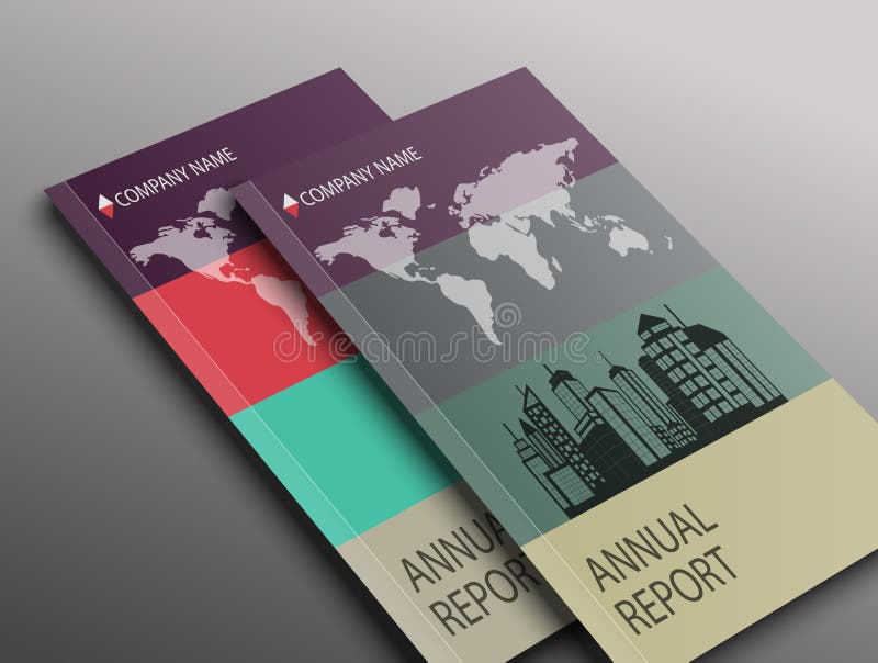 Annual Report Cover in Abstract Design Stock Vector - Illustration of ...