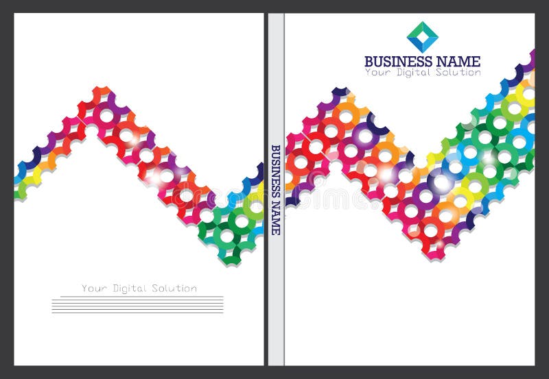 Annual report cover design stock vector. Illustration of background ...