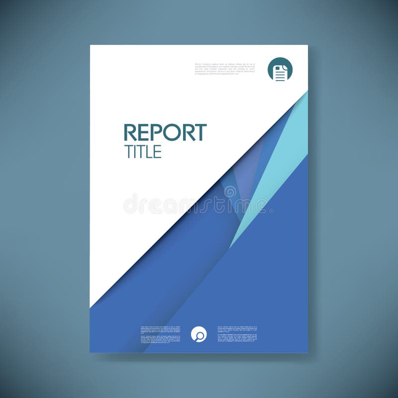 Annual Report Cover Template on Material Design Style Vector Background ...
