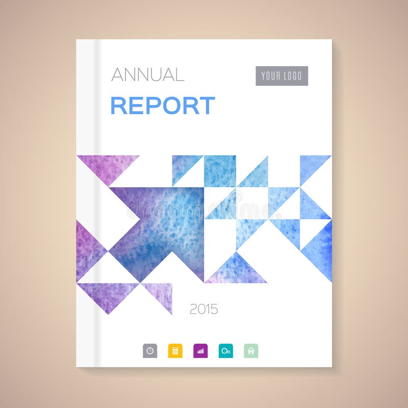 Annual Report Cover Vector Illustration Stock Vector - Illustration of ...