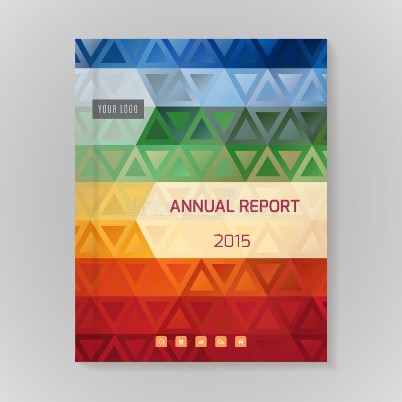 Annual Report Cover Vector Illustration Stock Vector - Illustration of ...