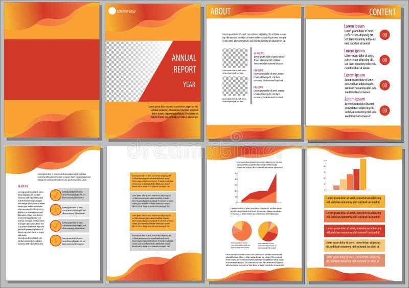An Annual Report Design with Unique Gradation Stock Vector ...