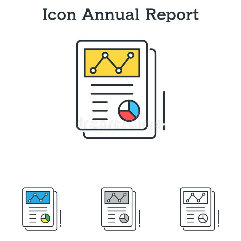 Annual Report Flat Icon Design for Infographics and Businesses Stock ...
