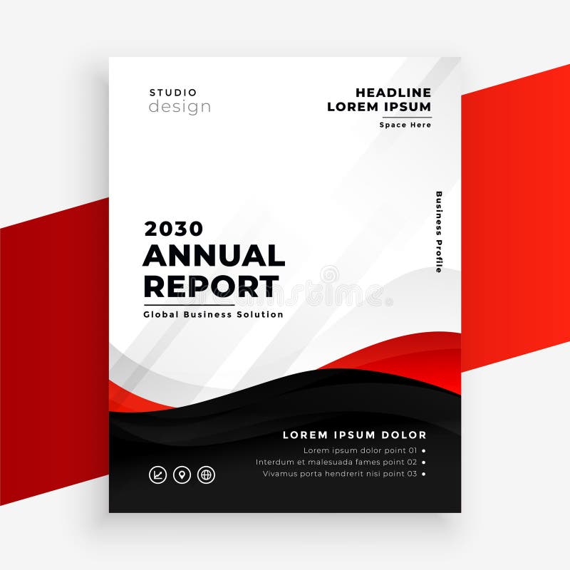 Annual Report Modern Red Flyer Design Template Stock Vector ...