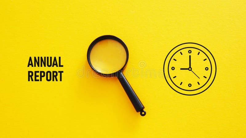 Annual Report is Shown Using the Text Stock Image - Image of plan ...