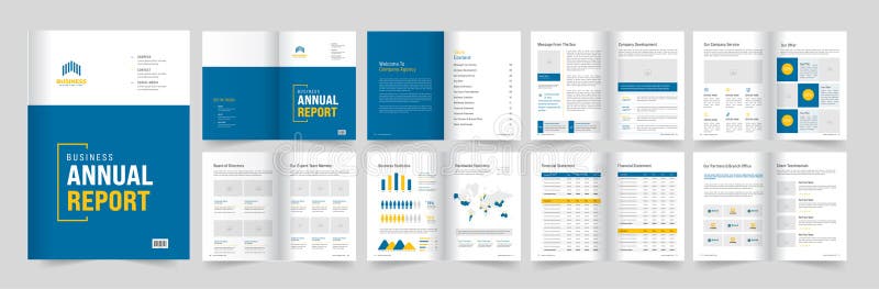 Annual Report Template or Annual Report Layout Design Stock Vector ...