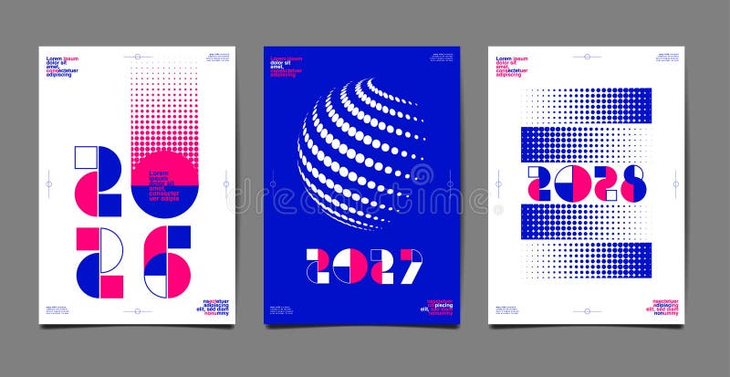 Annual Report, Template Layout Design , Dot Pattern, Typography Stock ...