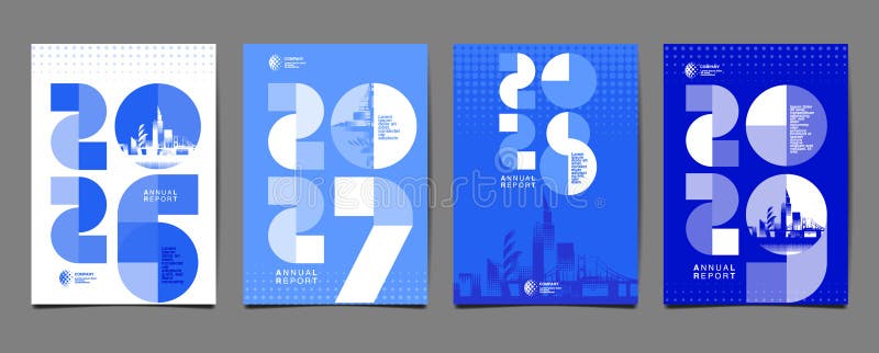 Annual Report, Template Layout Design , Dot Pattern, Typography Stock ...