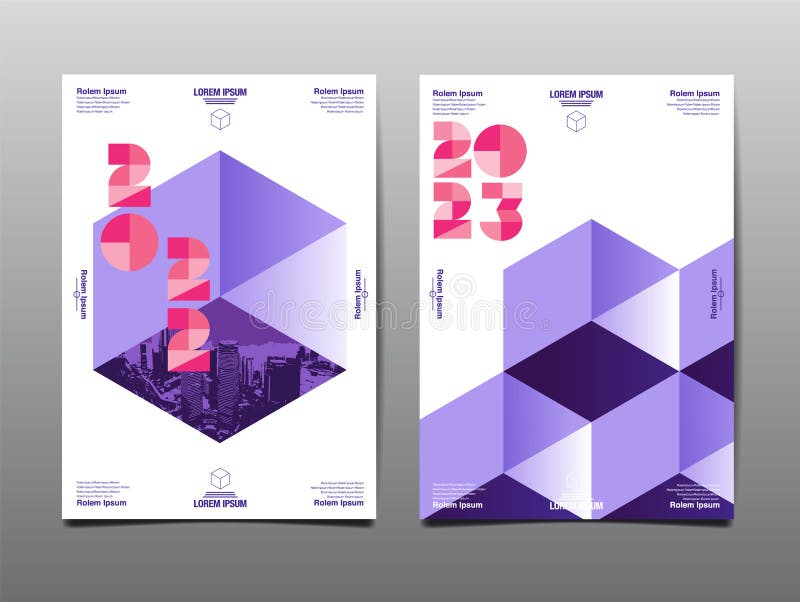 Annual Report 2022,2023 , Template Layout Design, Geometric Flat Design ...