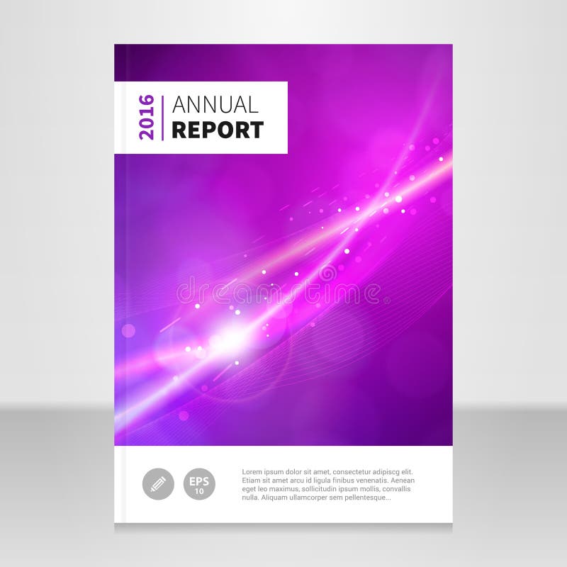 Modern Vector Abstract Lights Brochure Report Design Template Stock ...