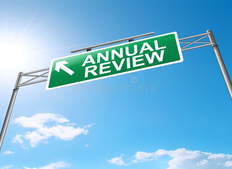 Annual review concept. stock illustration. Illustration of reviewing ...