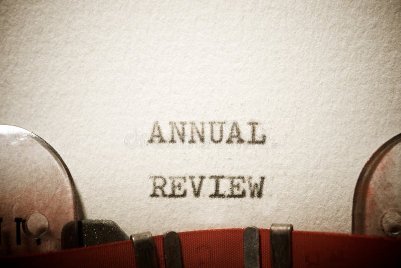 Annual review text stock image. Image of sentence, goal - 273849657