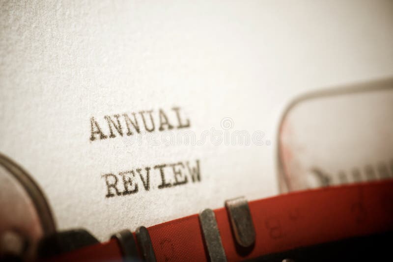 Annual review text stock photo. Image of writing, year - 273849672