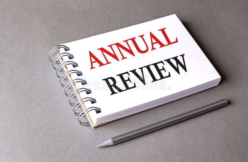 Annual Review is Shown Using the Text Stock Photo - Image of research ...
