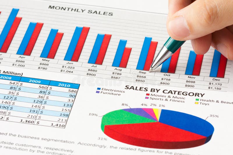 Annual sales report stock photo. Image of business, chart - 13471362