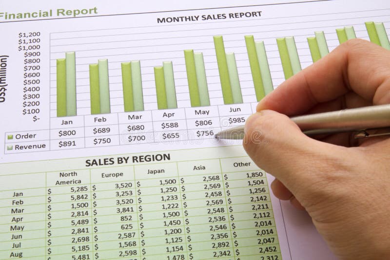 Annual sales report stock photo. Image of graph, monthly - 13471362