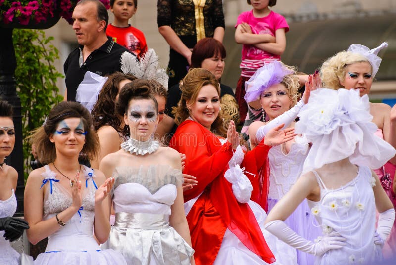 Annual wedding parade editorial stock image. Image of glamour - 19523249