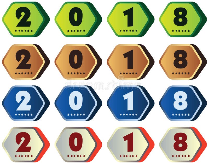 2018 annual year . stock vector. Illustration of number - 78554619