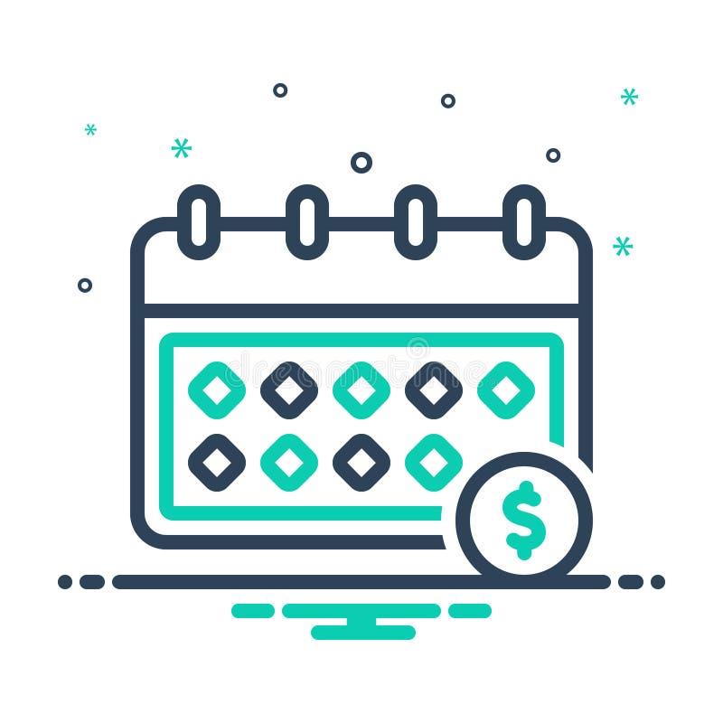 Mix Icon for Annually, Yearly and Agenda Stock Vector - Illustration of ...