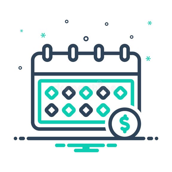 Mix Icon for Annually, Yearly and Agenda Stock Vector - Illustration of ...