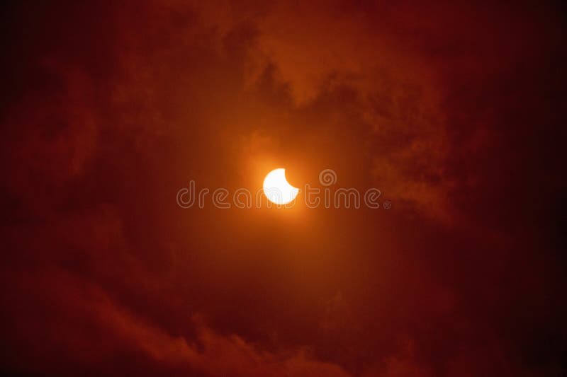 Annular Solar Eclipse 2023 from Florida. Stock Photo - Image of partial ...