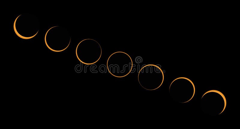 Phases Of Partial Solar Eclipse Stock Image - Image of astronomy ...