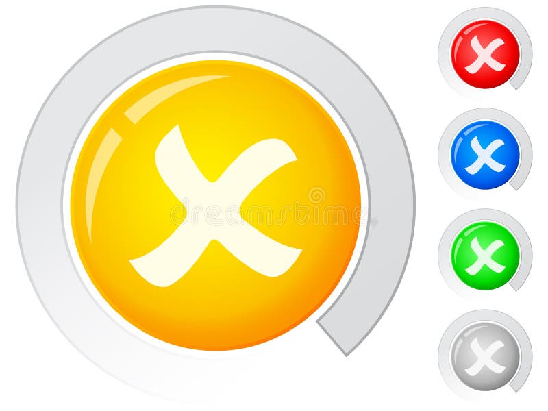 Annulation de bouton illustration de vecteur. Illustration du ...