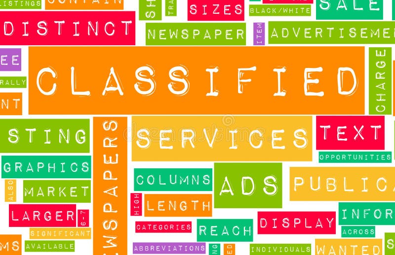 Pagina E Cursore Di Annunci Classificati Del Giornale Illustrazione di ...