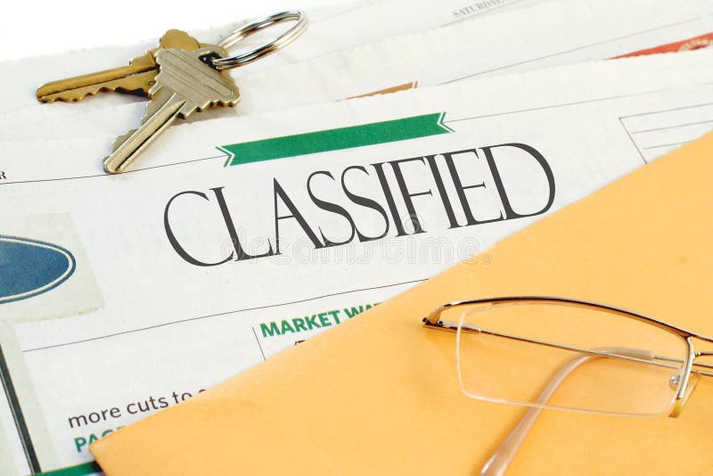 Annunci classificati immagine stock. Immagine di pubblicità - 5479691