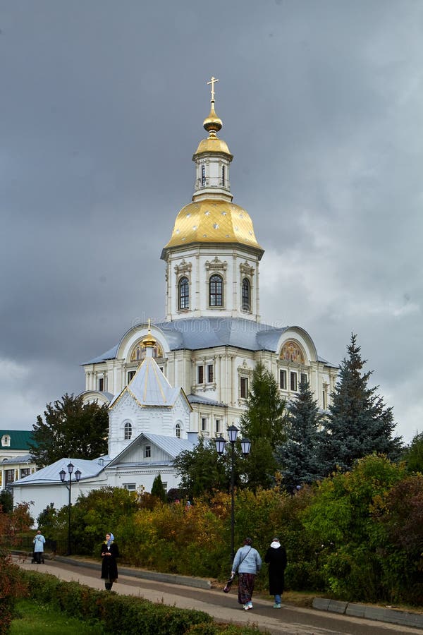 Annunciation Cathedral in Diveevo Editorial Stock Image - Image of town ...