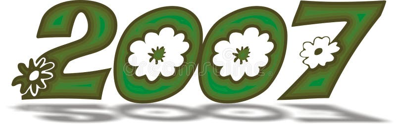 Ano 2007 ilustração stock. Ilustração de artista, artwork - 1472885