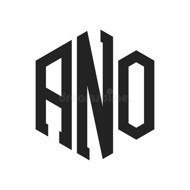 ANO Logo Design. Initial Letter ANO Monogram Logo Using Hexagon Shape ...