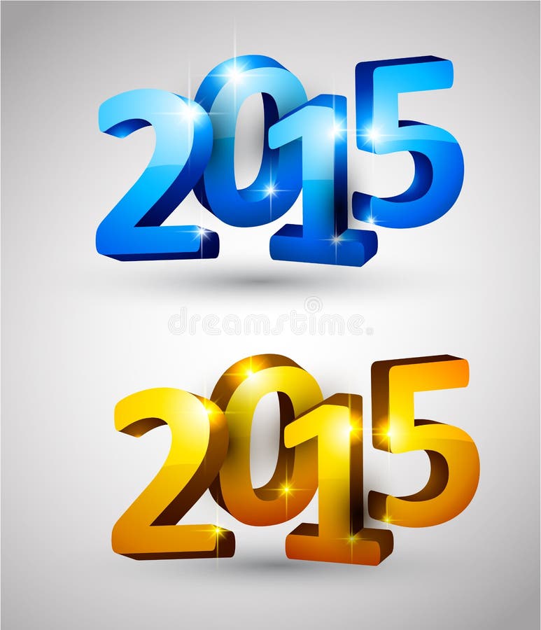 Ano novo feliz 2015 ilustração do vetor. Ilustração de cumprimento ...