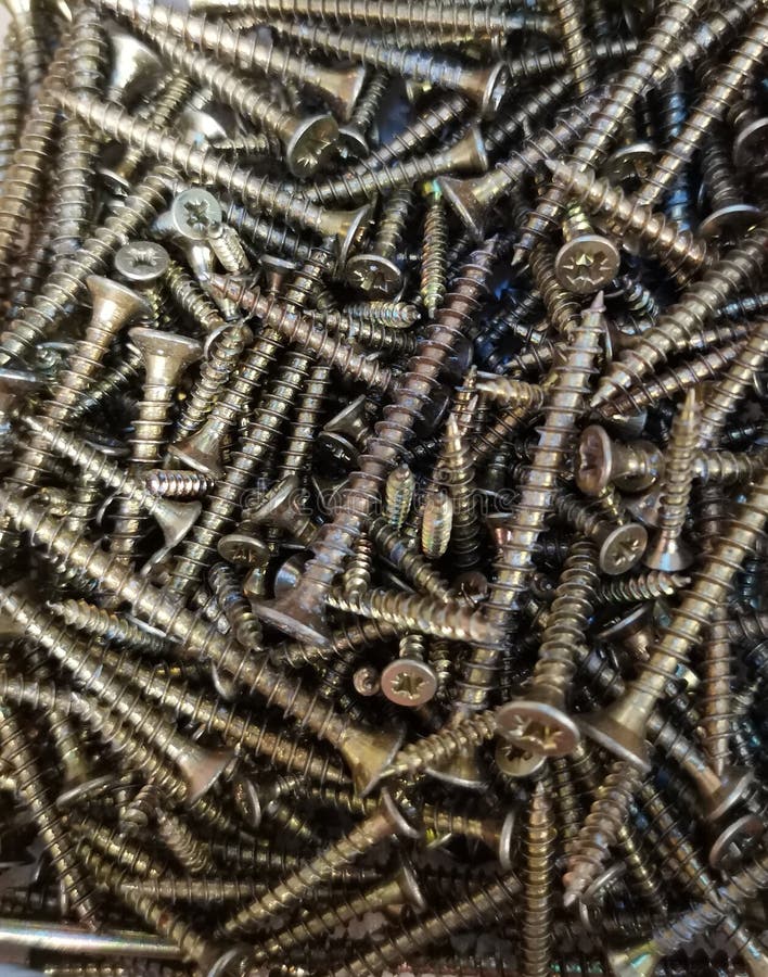 Anodised mixed Wood screws stock photo. Image of posidrive - 223320946