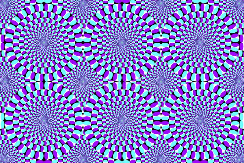 Anomalous Rotation Motion Illusion Stock Illustration - Illustration of ...