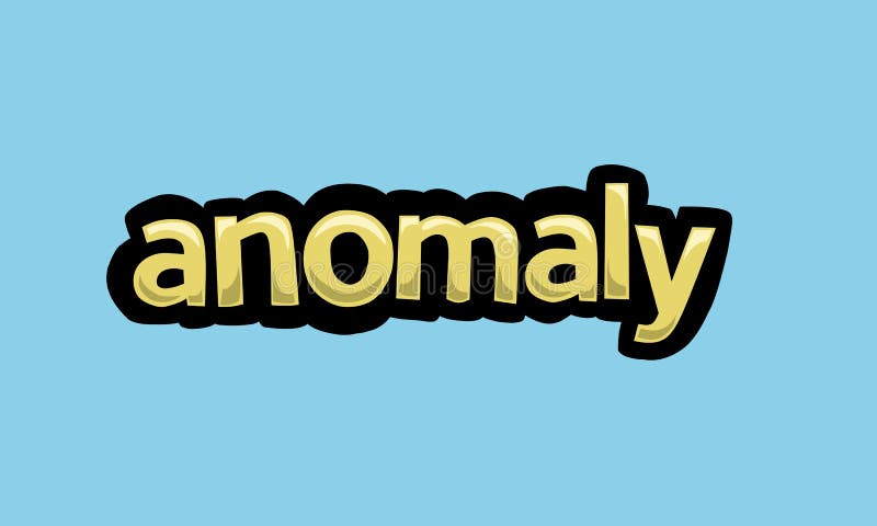 ANOMALY Writing Vector Design on a Blue Background Stock Vector ...
