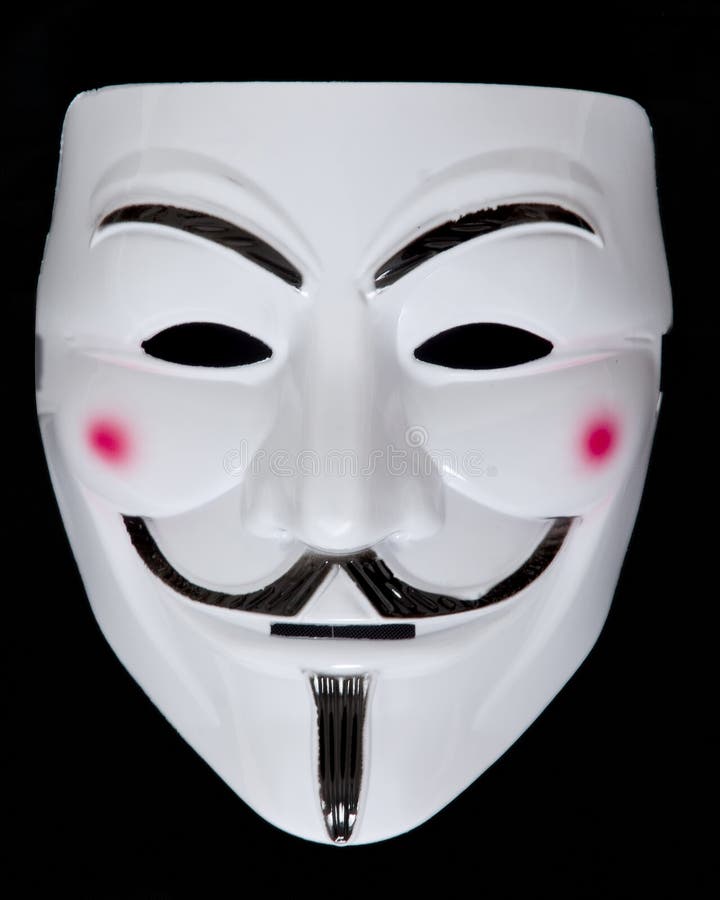 Anoniem masker op computer redactionele fotografie. Image of voorwerp ...
