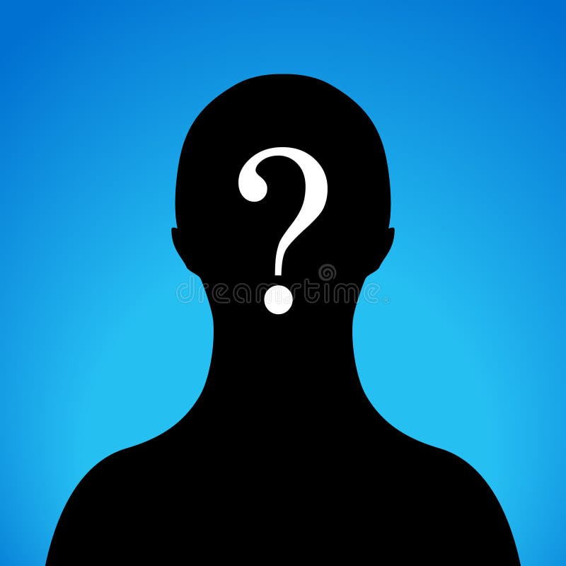 Het Onbekende Lege Lege Anonieme Gezicht Van De Mens Stock Illustratie ...
