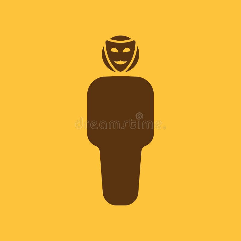 The Anonym Icon. Unknown and Faceless, Impersonal, Featureless Symbol ...