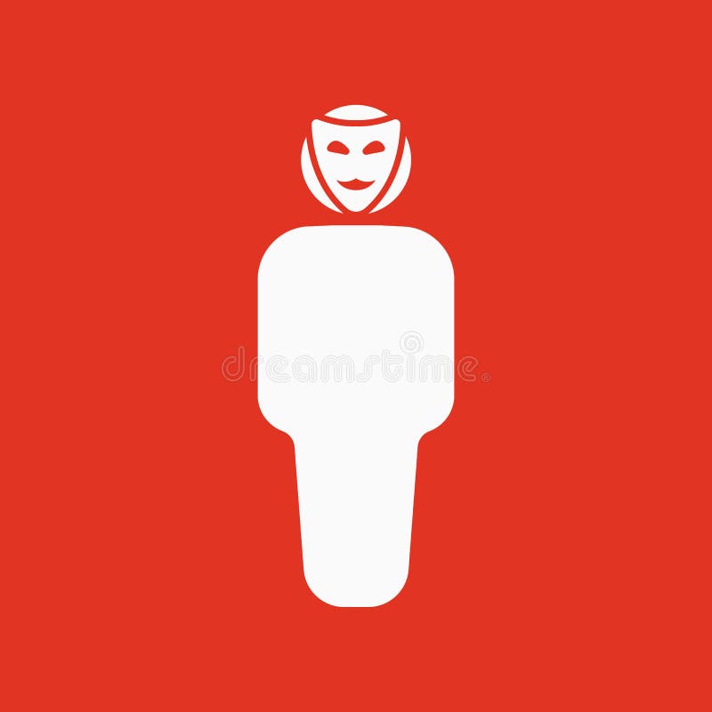 The Anonym Icon. Unknown and Faceless, Impersonal, Featureless Symbol ...