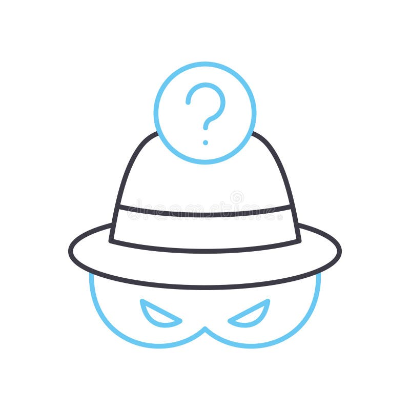 Anonymity Line Icon, Outline Symbol, Vector Illustration, Concept Sign ...