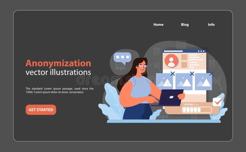 Anonymization Concept. Flat Vector Illustration. Stock Vector ...