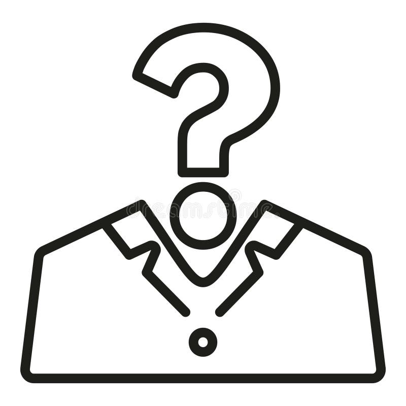 Anonymous Outline Icon. an Incognito Person Vector Illustration Stock ...