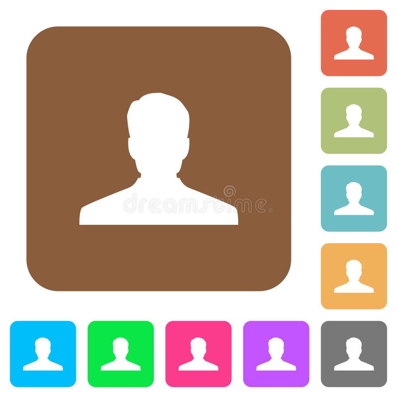 Anonymous Avatar Dark Push Buttons with Color Icons Stock Vector ...