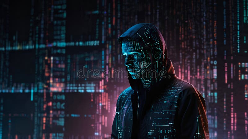 Anonymous Binary Code Hacker Under the Jacket Hood with Generative Ai ...