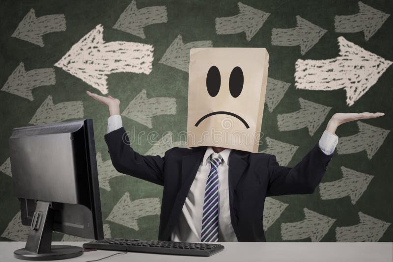 Anonymous Businessman Getting Confused Stock Photo - Image of doubt ...