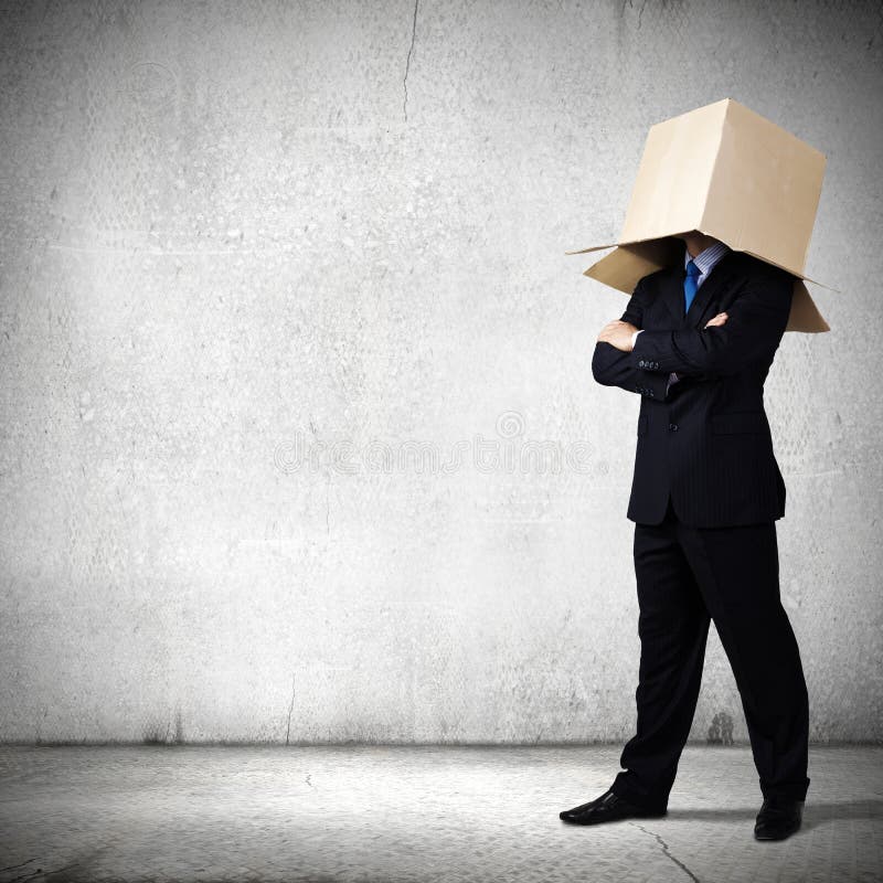 Anonymous businessman stock photo. Image of hiding, head - 41986518